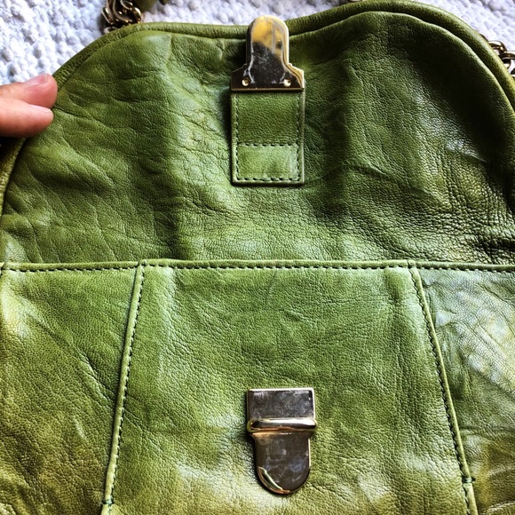 Joy Gryson | Bags | Joy Gryson Haylie Green Leather Handbag Purse ...